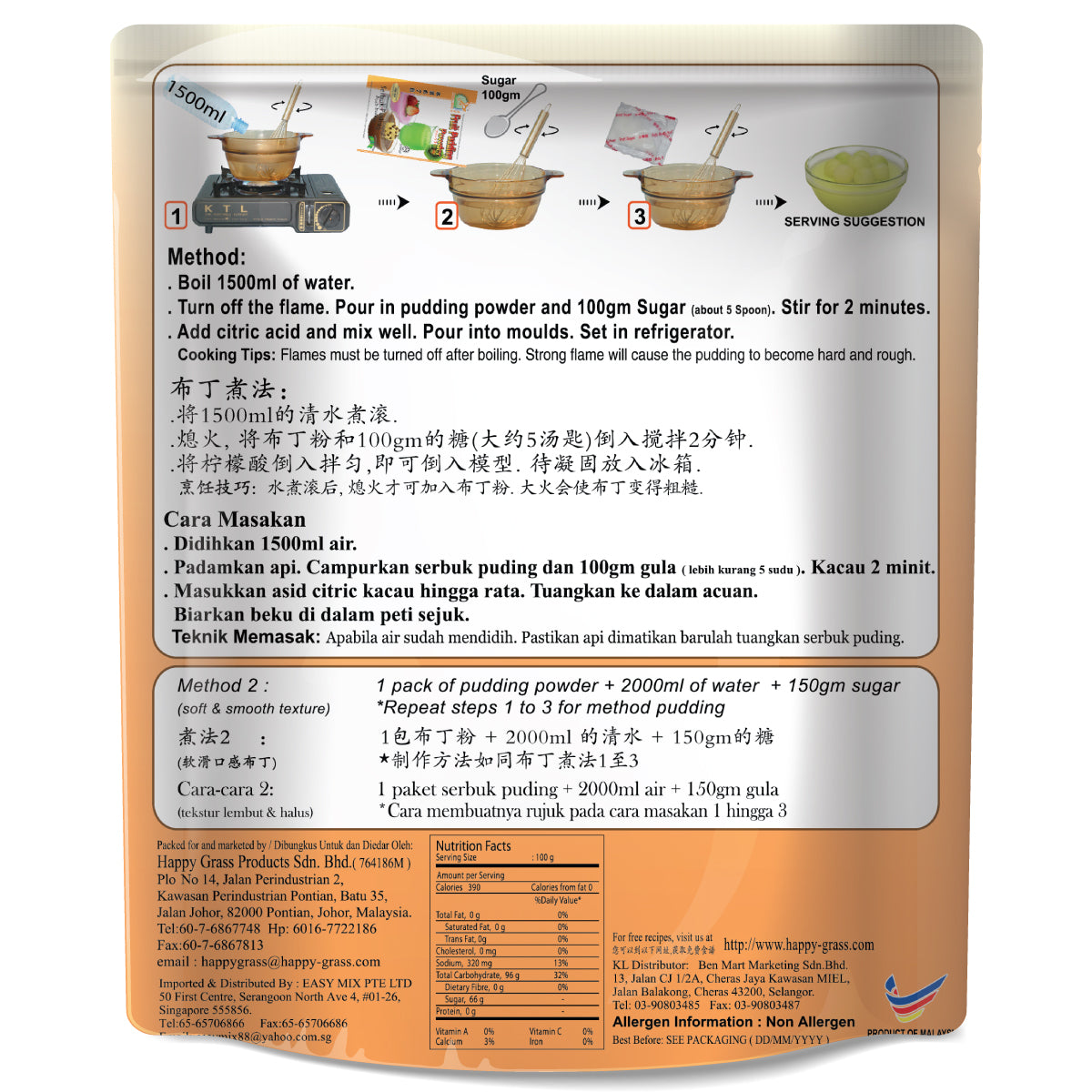 Fruit Pudding Powder – Happy Grass SG
